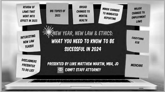 New Year New Law and Ethics